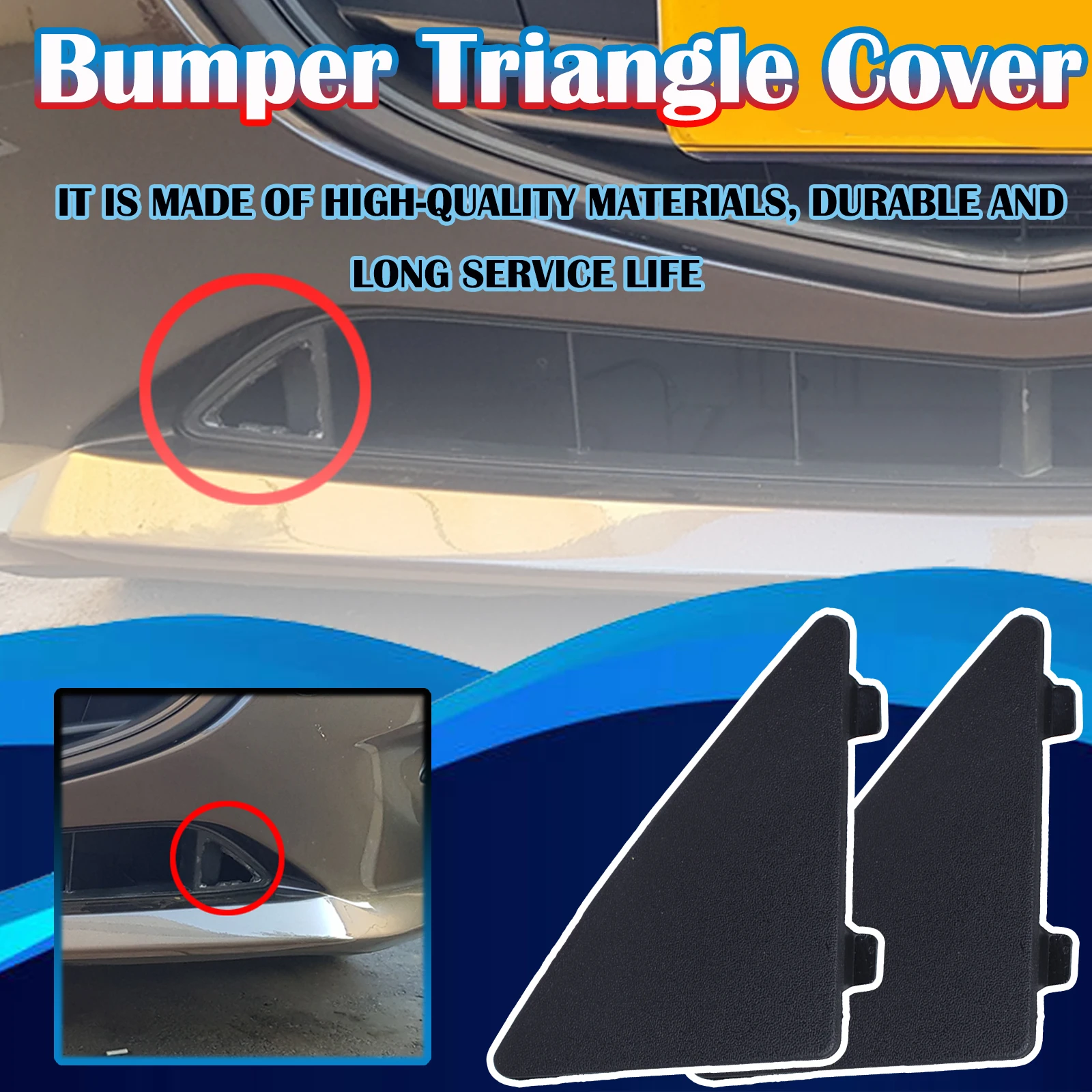 Front BUMPER TRIANGLE TRIM COVER For Mazda 3 Axela 2013 2014 2015 2016 ...
