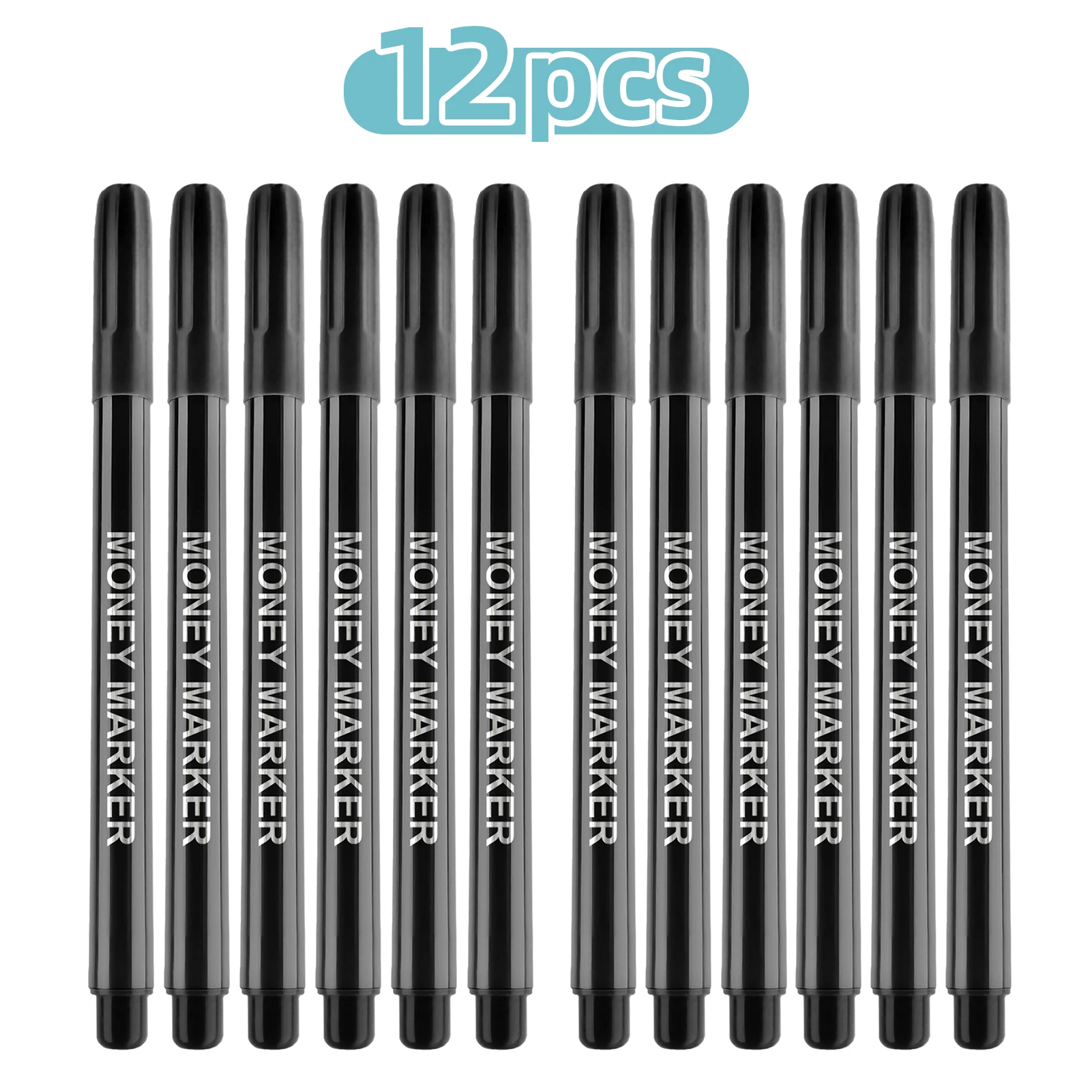 12pcs Counterfeit Pen Fake Money Detector Markers for EURO USD RMB and ...
