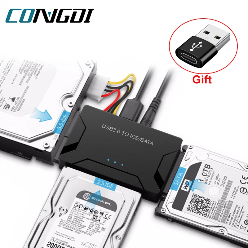Usb 3.0 To Sata Ide Hard Disk Adapter Converter Cable For 3.5 2.5 Inch ...