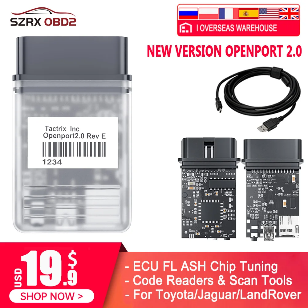 New Tactrix Openport 2.0 Ecu Flash Auto Chip Tuning Obd 2 Obd2 Car ...