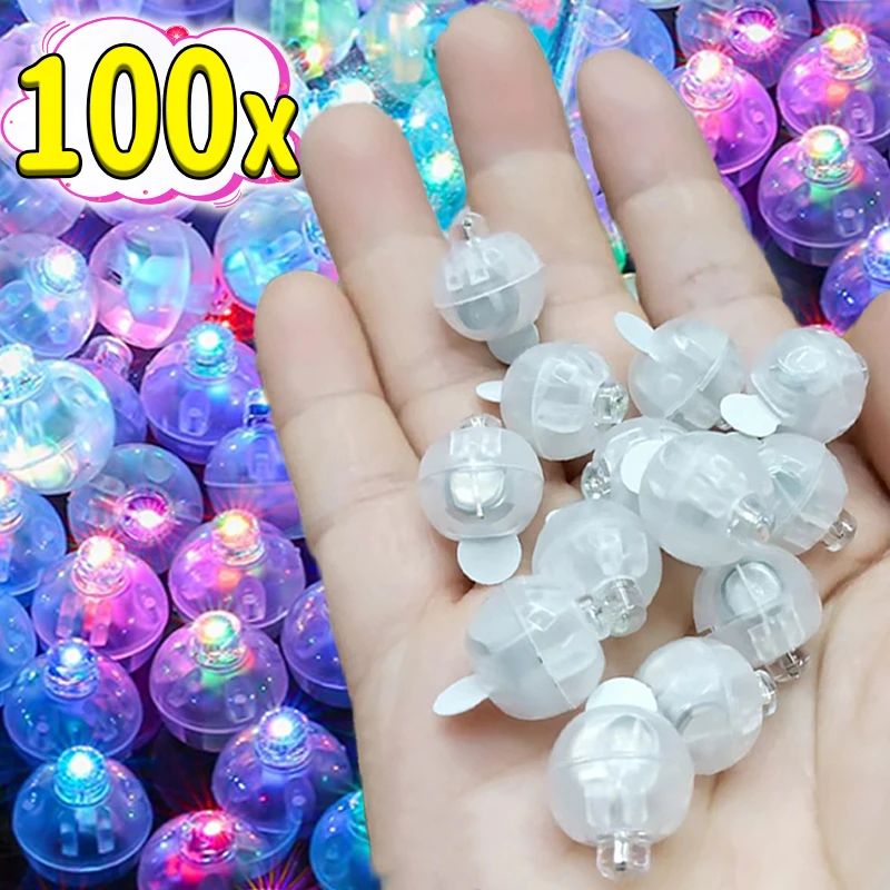 100-10PCS-Mini-LED-Balloon-Light-Colorful-Flash-Luminous-Tumbler-Ball ...