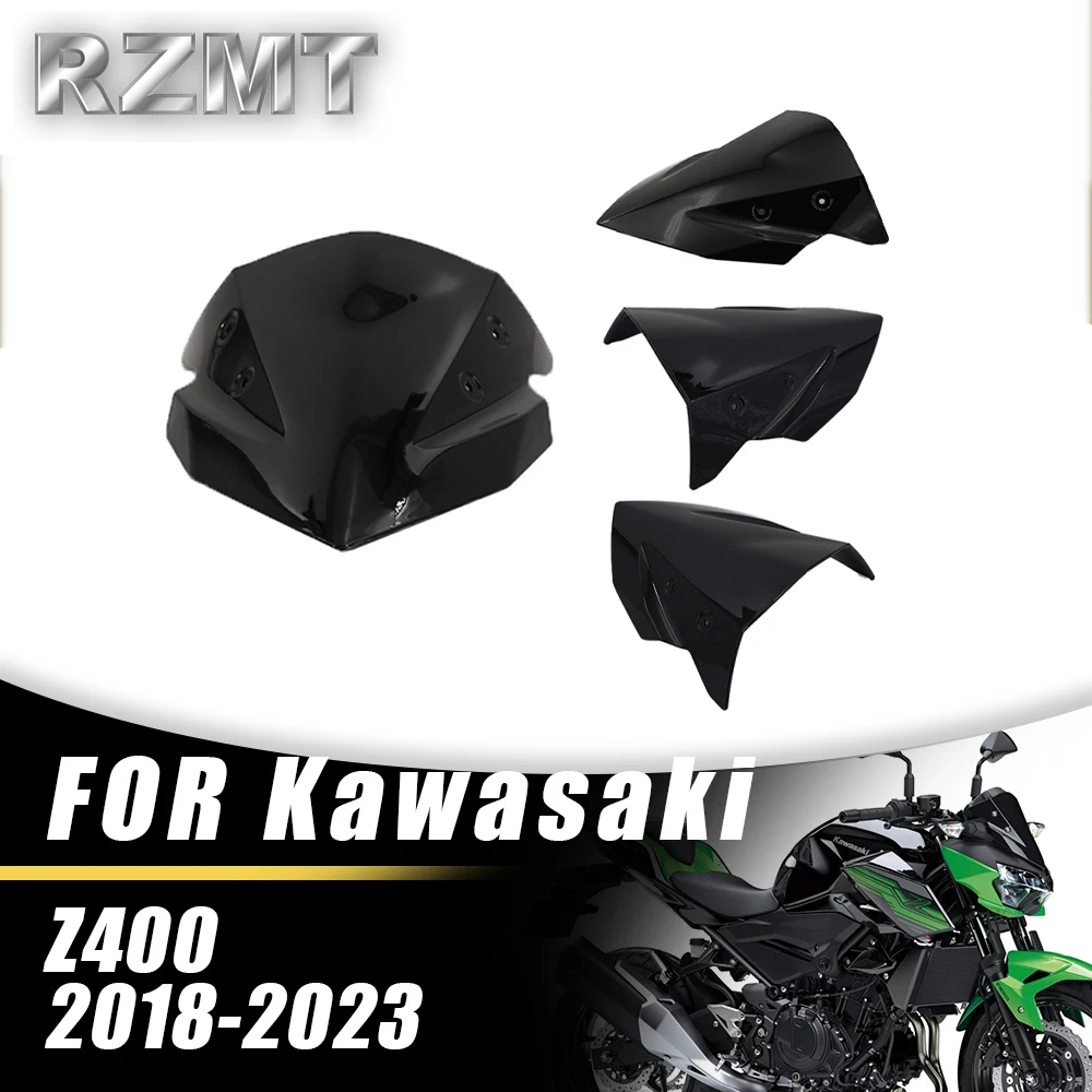 Front-Double-Bubble-Wind-Deflector-Windscreen-For-KAWASAKI-Z400-2018 ...