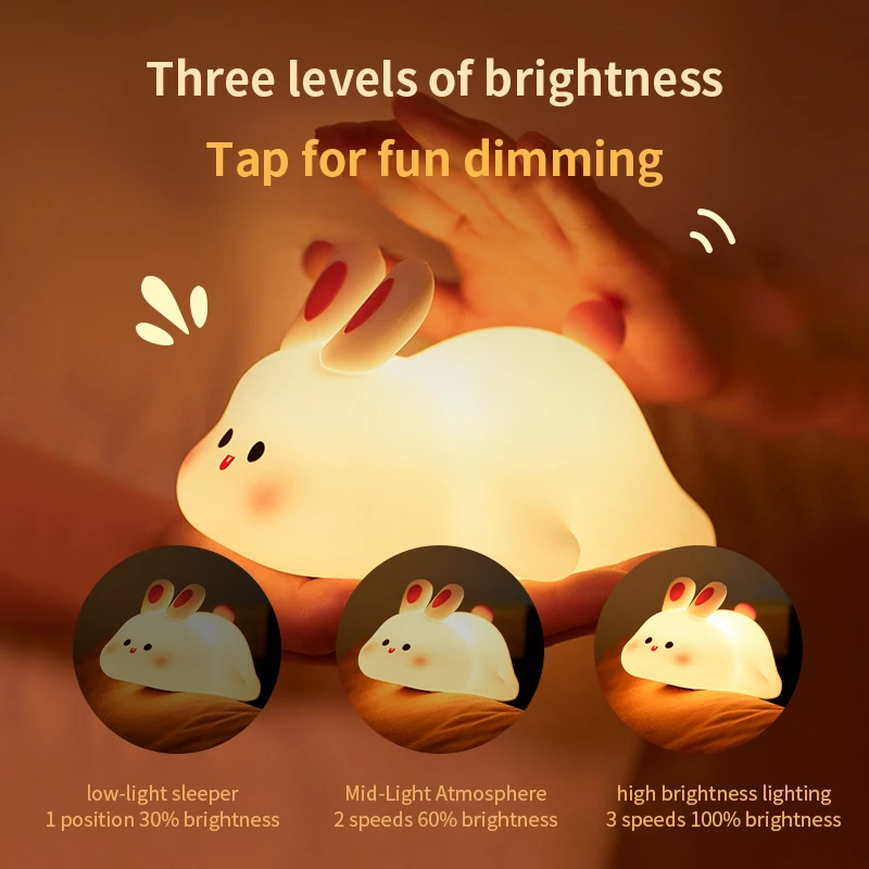 1pc-Cute-Rabbit-Night-Light-Adorable-Soft-Silicone-Lamp-Cute-Creative ...