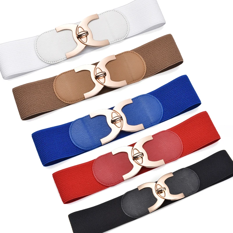 Wide-Elastic-Belts-for-Women-Stretch-Ladies-Waist-Belt-with-Fashion ...