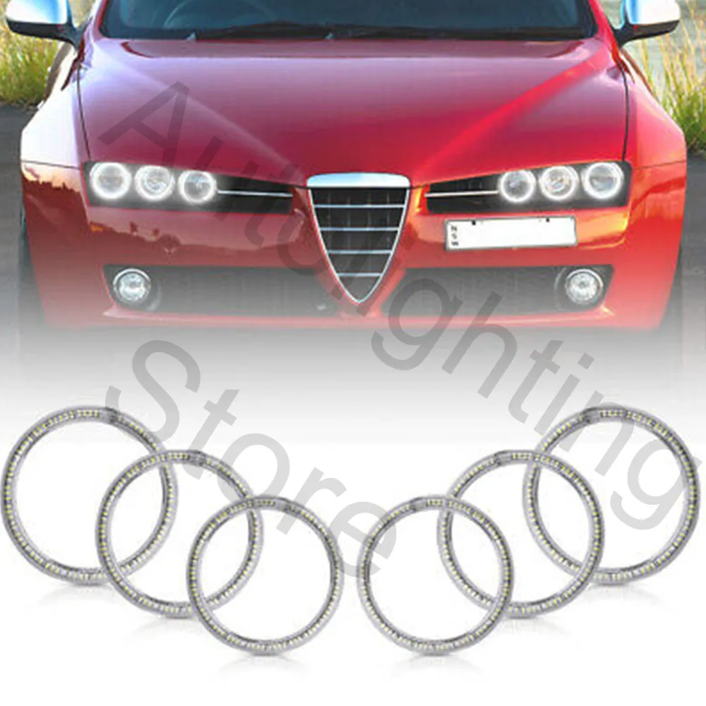 6PCS Led Halo Ring Light Angel Eyes Position Lamp Parking light Car ...