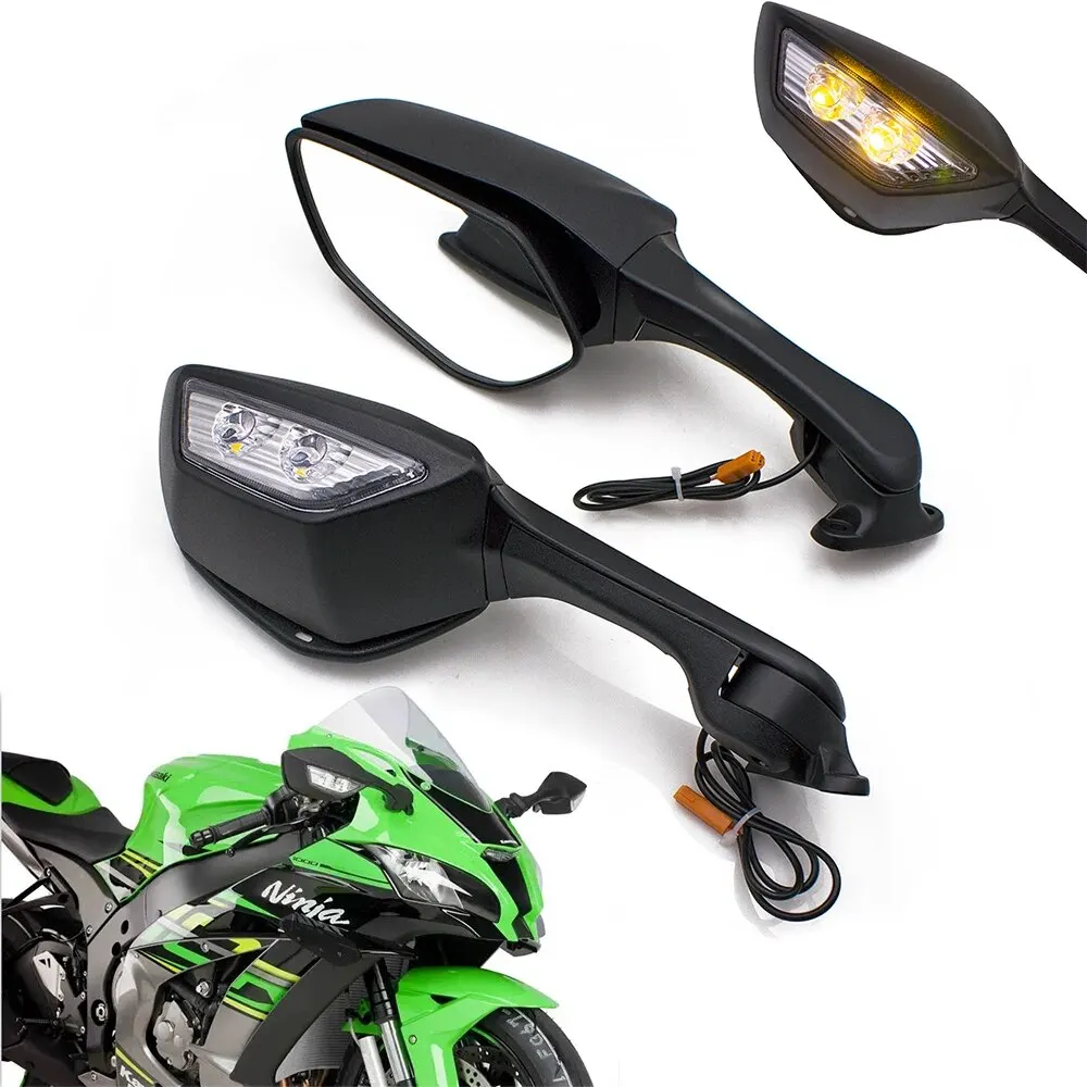 2pcs-Motorcycle-Side-Rearview-Mirror-with-LED-Turn-Light-Signals-Rear ...