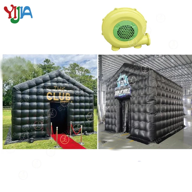13/18/20/26FT Disco Black House Cube Blow Up Tent Inflatable Nightclub ...