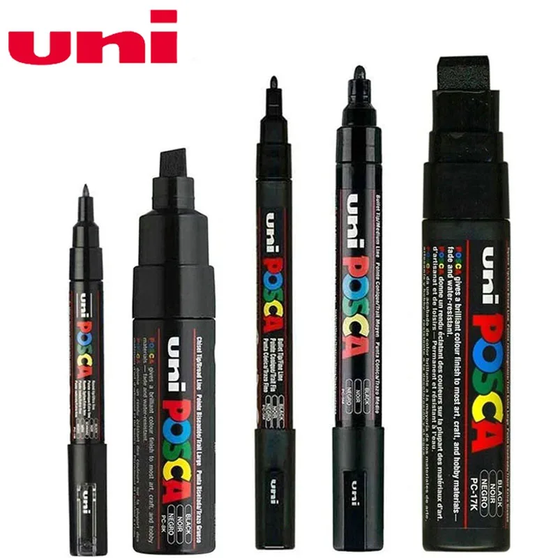 Uni-Posca-Peinture-Stylo-Marqueur-5-Taille-PC-1M-3M-5M-8K-17K-Peinture ...