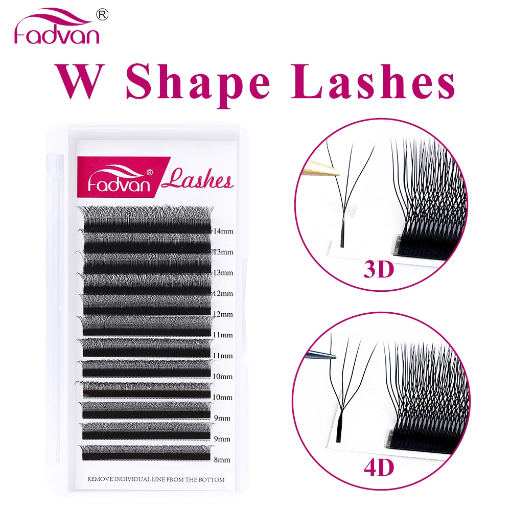 Fadvan W Shape Eyelash Extensions 3/4d Premade Volume Fans W Style ...