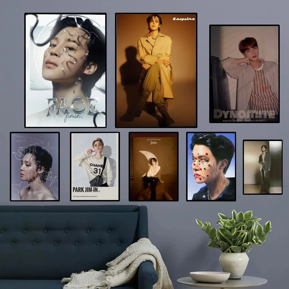 Park-JiMin-KPOP-Canvas-Art-Poster-No-Framed-Kraft-Club-Bar-Paper ...