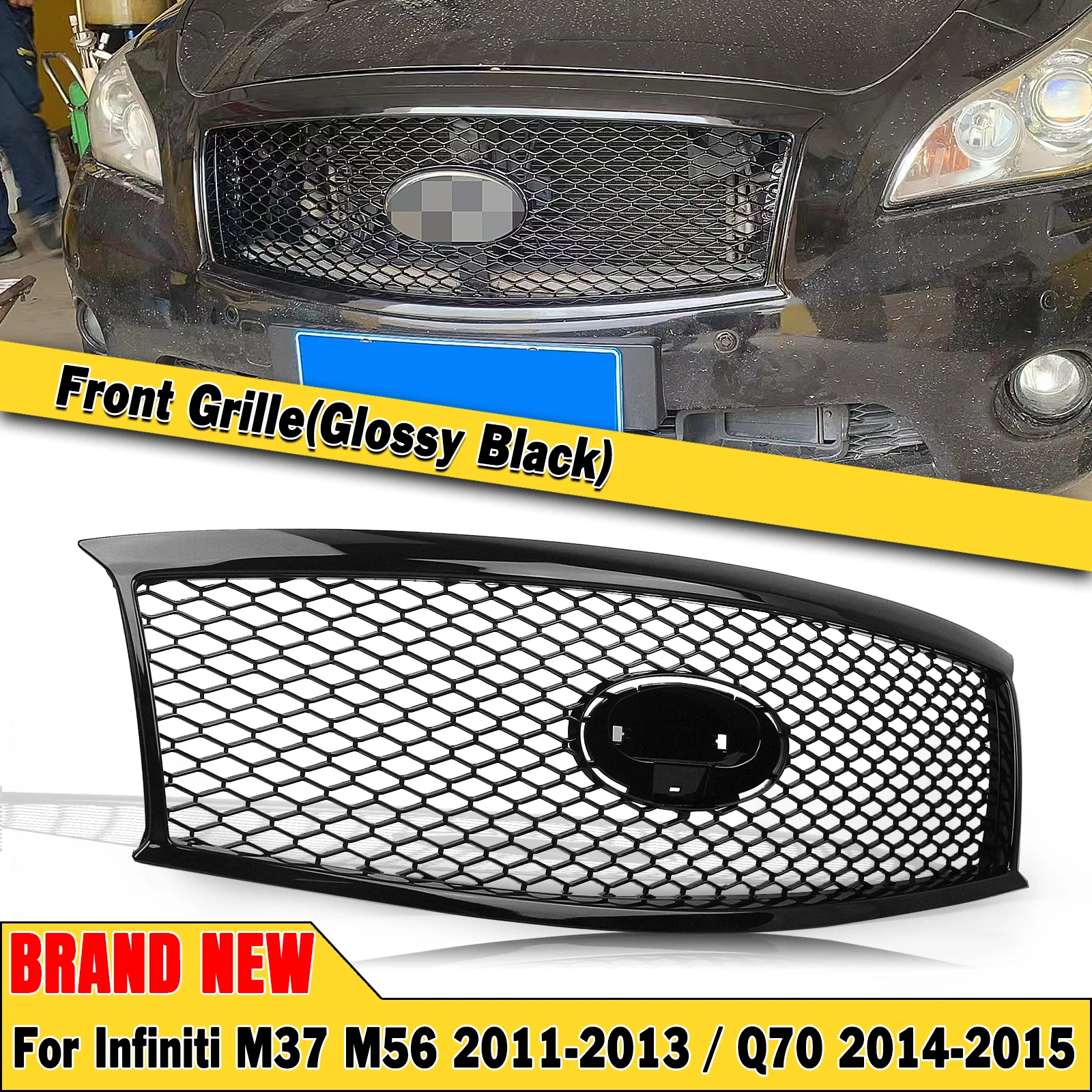 Racing Grill Front Grille For Infiniti M37 M56 2011-2013 Q70 2014-2015 ...