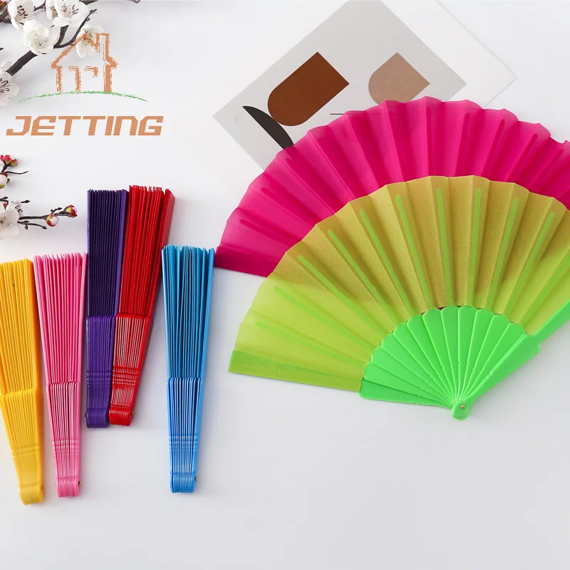7inch-Silk-Cloth-Plain-Folding-Fan-Plastic-Bone-Fan-Chinese-Dance-Fan ...