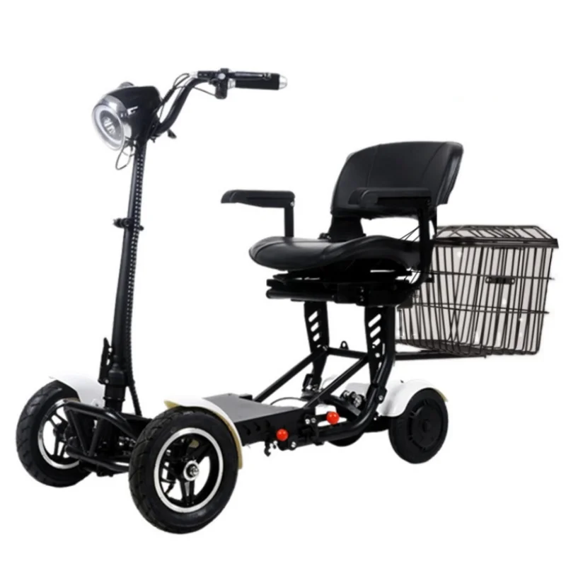 500W 36V Four Wheels Dual Motor Mobility Scooters for Travel Mini ...