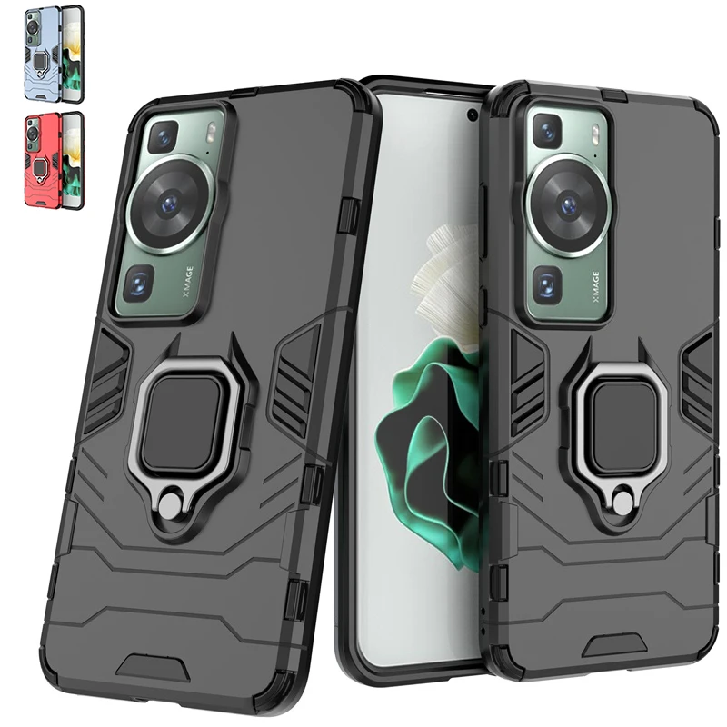 For Cover Huawei P60 Pro Case Huawei P60 Pro Capas Back Shockproof Ring ...
