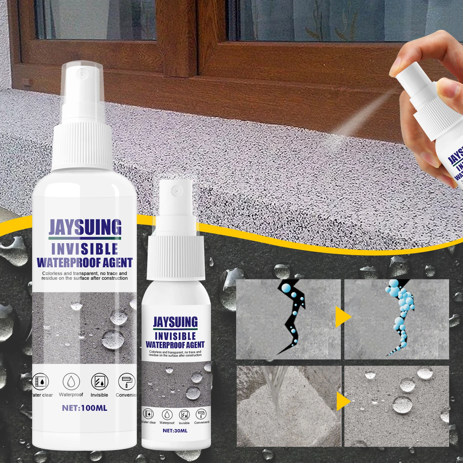 Leak Fix Spray | Silicone Sealant - New Liquid Anti-leaking Water Leak ...