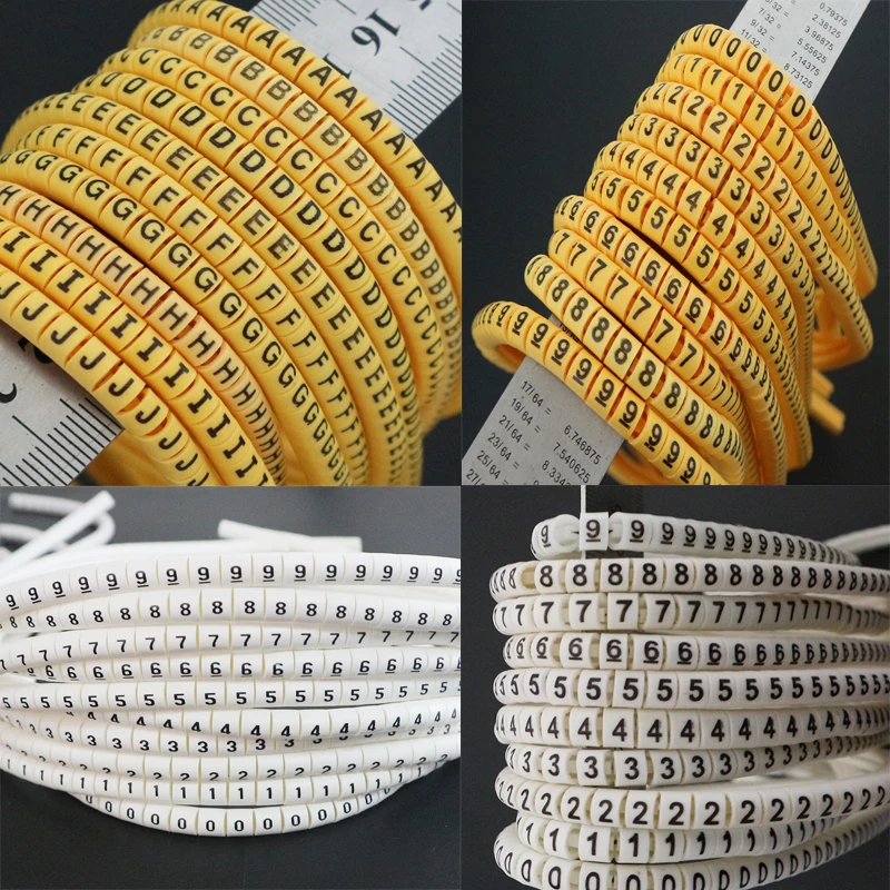 500-1000PCS-Lot-ABCDEFGHIJ-01234-Letter-number-Circle-Cable-Markers-EC ...