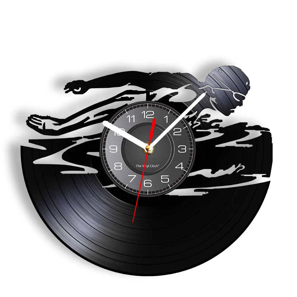Vinyl Record Clock Swimming Sport Wall Clock Gift Idea Swimmer Swim ...