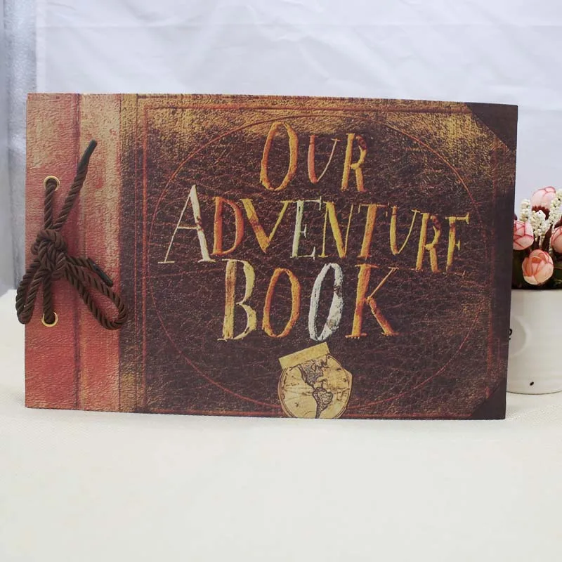 Handmade DIY Album Paste Vintage Tether Album Our Adventure Book Up ...