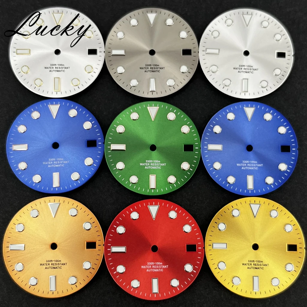 High Quality 28.5mm NH35 NH36 White Blue Green Black Yellow Watch Dial ...