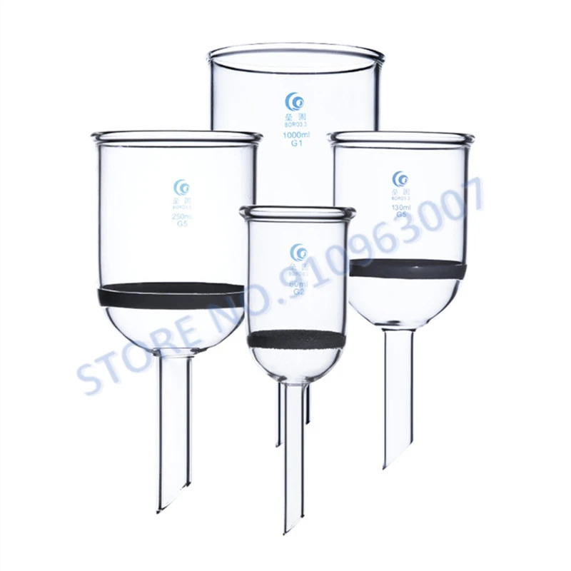 Chemistry Glassware Glass Buchner Funnel 24/29 Ground Joint Sand Core ...