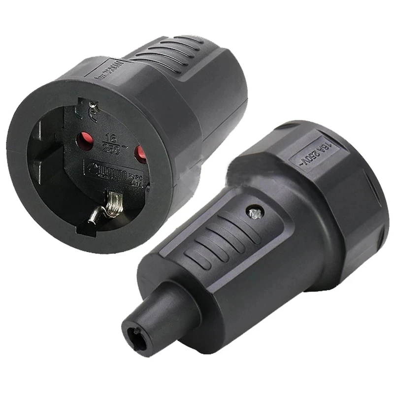 10pcs EU 250V 16A 어셈블리 리셉터클 커넥터, 프랑스 러시아 한국 독일어 Schuko 전기 전원 코드 유선 케이블 플러그 소켓| | - AliExpress