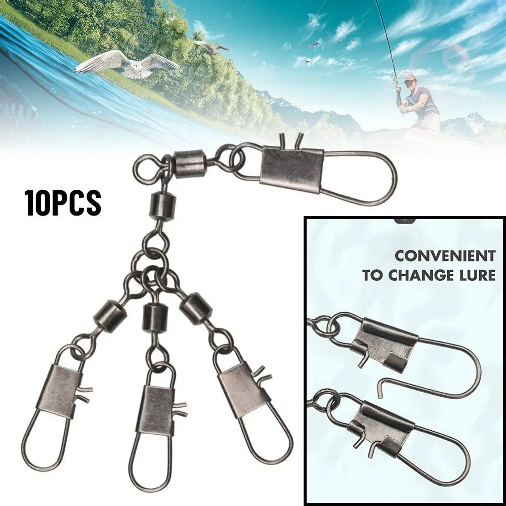 10pcs-Rolling-Swivel-with-Hanging-Snap-Fishing-Tackle-Fishhooks ...