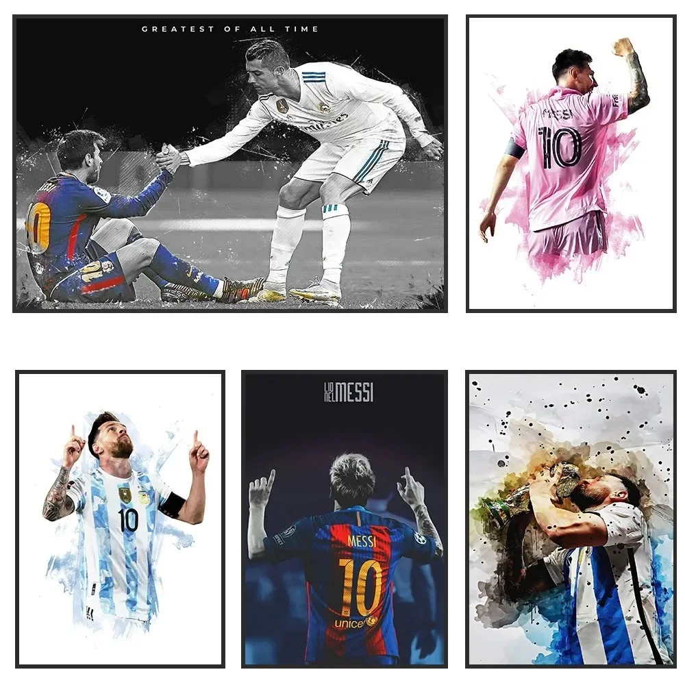 Football Star Messi Poster Wall Art Decoration Painting Without Frame ...