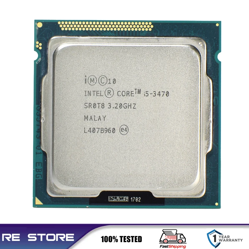 Used Intel Core i5 3470 3.2GHz Quad-Core CPU Processor 6M 77W LGA 1155