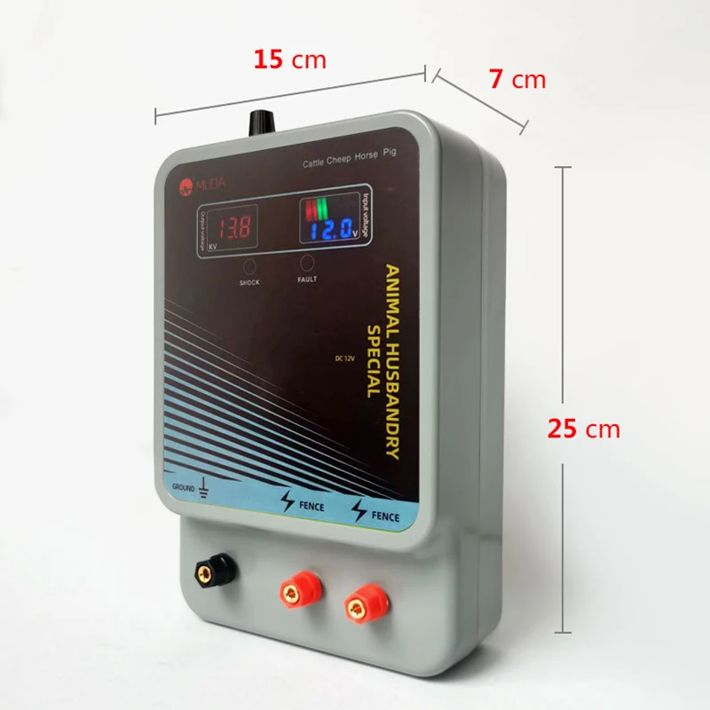 Electric Fence Energizer with Alarm LCD Display Livestock Waterproof ...