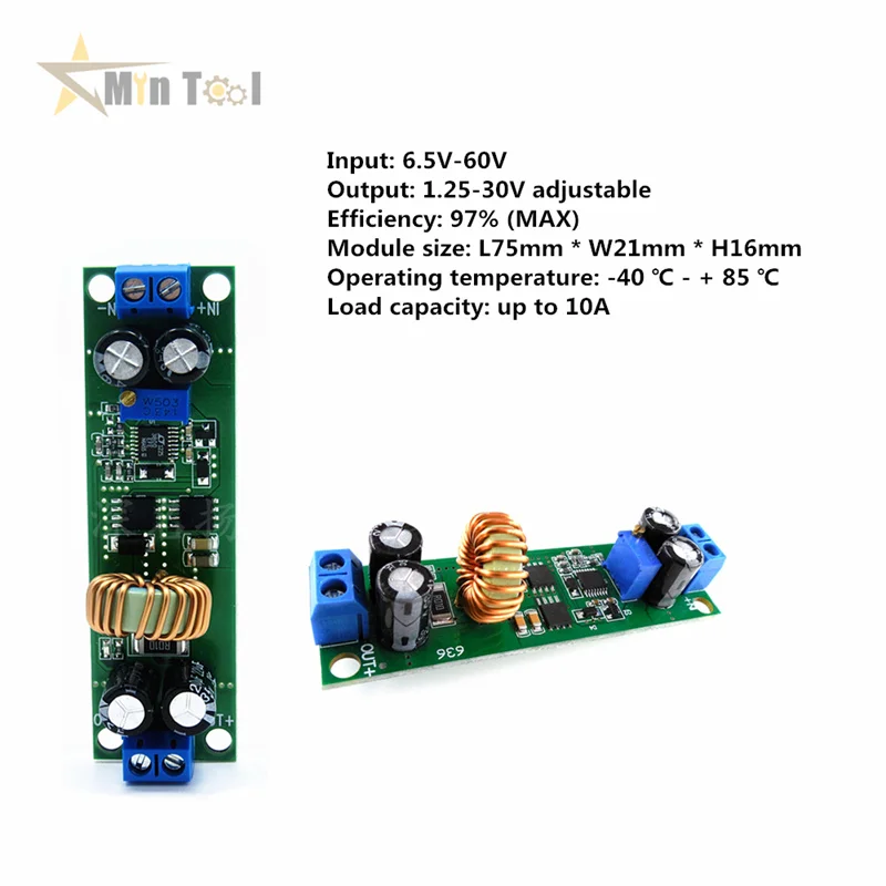 DC DC 10A Adjustable 60V 48V 36V 24V 6.5V to 30V 24V 12V 3V Step Down Buck Converter Car Charger ...