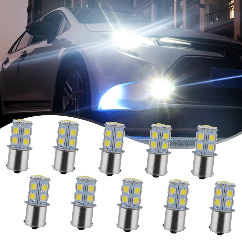 10X BAY15D DC 12V 1156 1157 car LED 5W 13Led Red White Yellow Auto Led ...