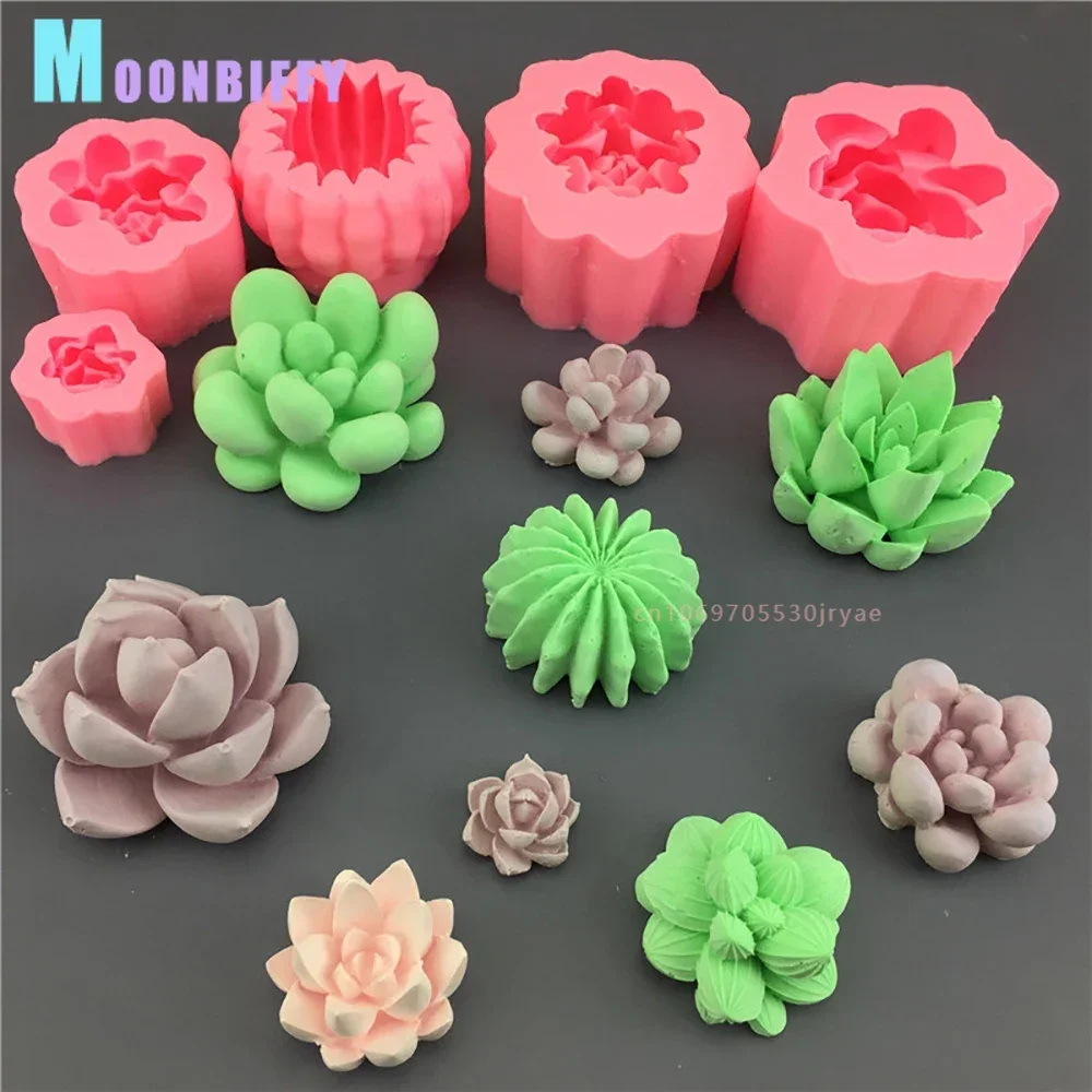 Molde-De-Silicone-De-Cacto-Suculento-Chocolate-Bolo-Fudge-Mousse-Gesso ...