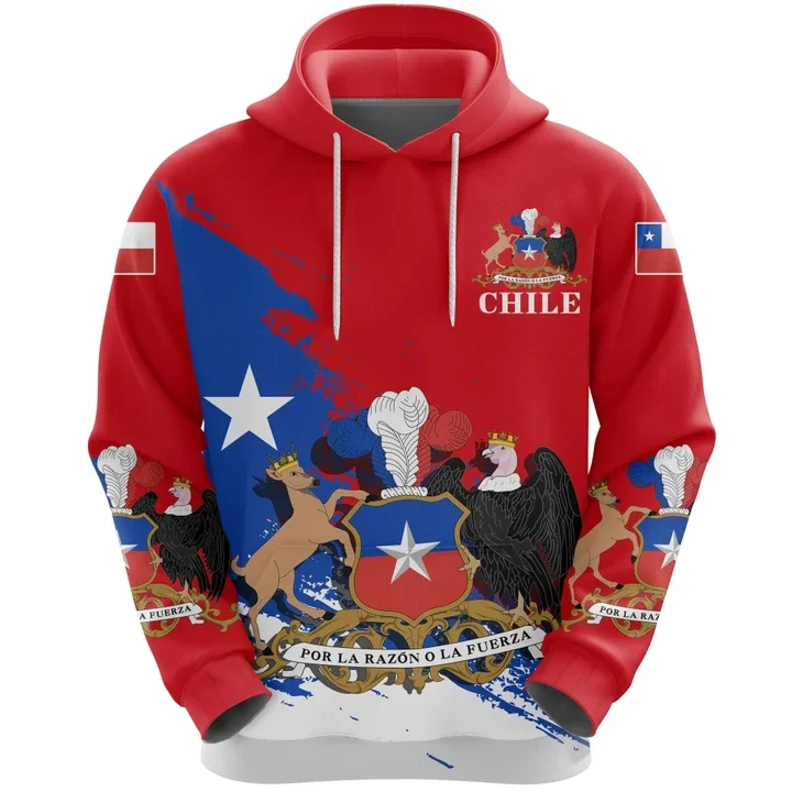 Chile-National-Emblem-Map-3D-Printed-Hoodies-For-Men-Chilean-Flag ...