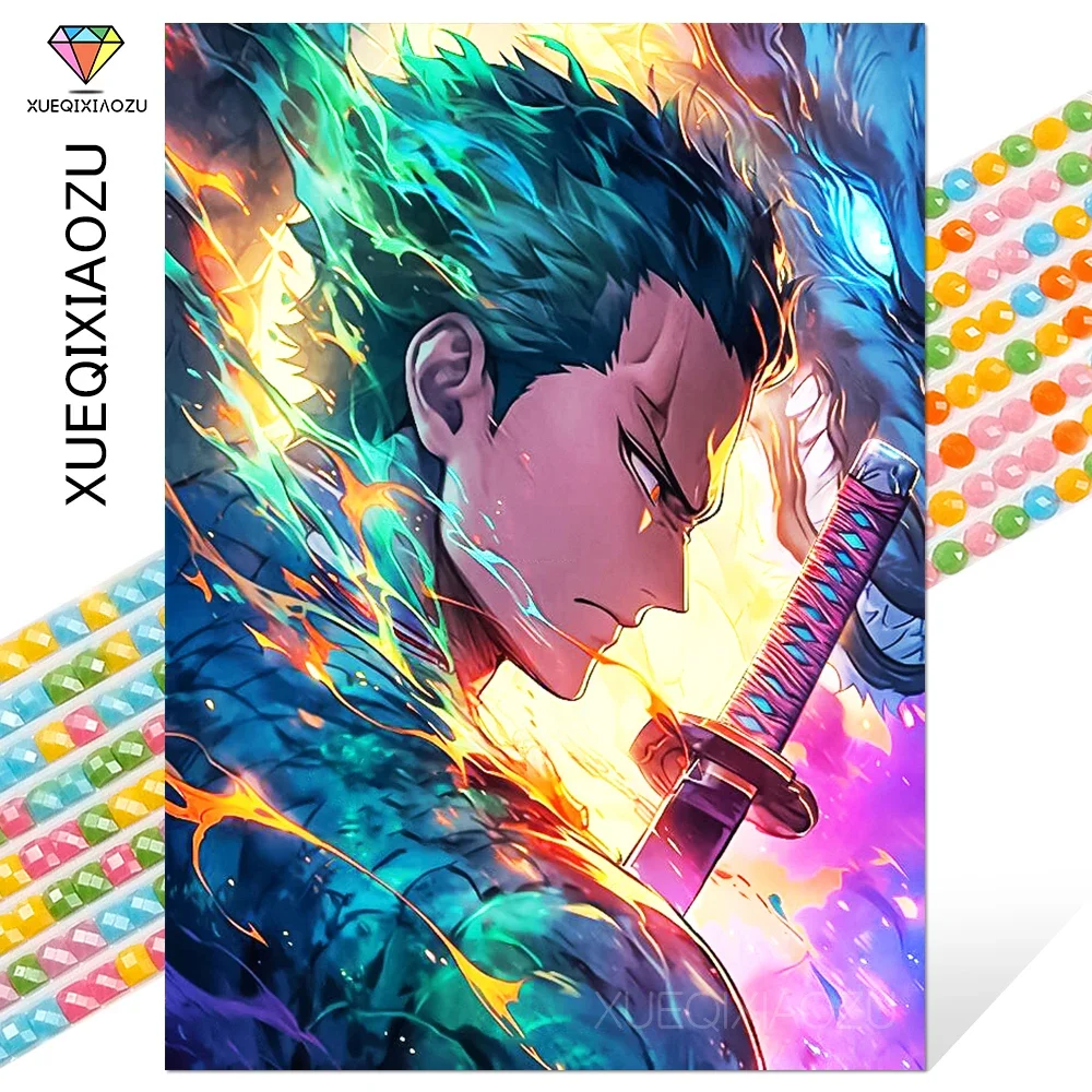 New-Full-Diamond-Painting-Cartoon-Anime-Character-Diy-Cross-Stitch ...
