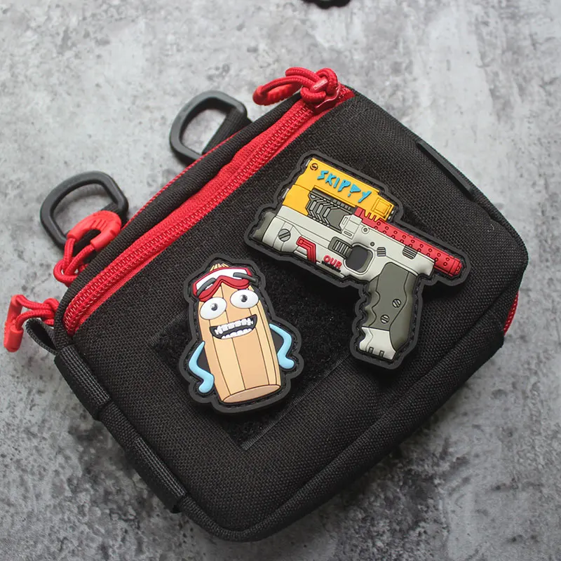 Q-Version-SKIPPY-3D-PVC-Patches-Talkative-Weapon-Tactical-Pack-Stickers ...