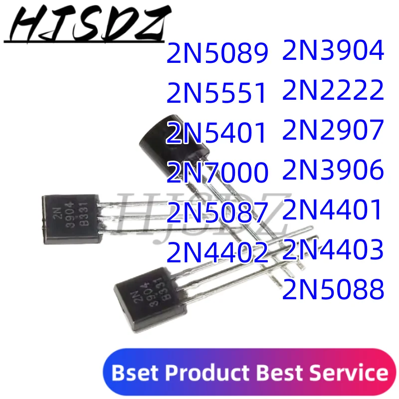 100-piezas-2N3904-TO-92-2N2222-2N2907-2N3906-2N4401-2N4403-2N5088 ...