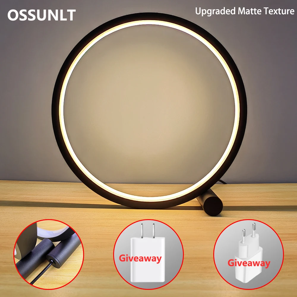 Nordic Bedroom Table Lamps | Lamps Room De Table | Circle Table Lamp ...