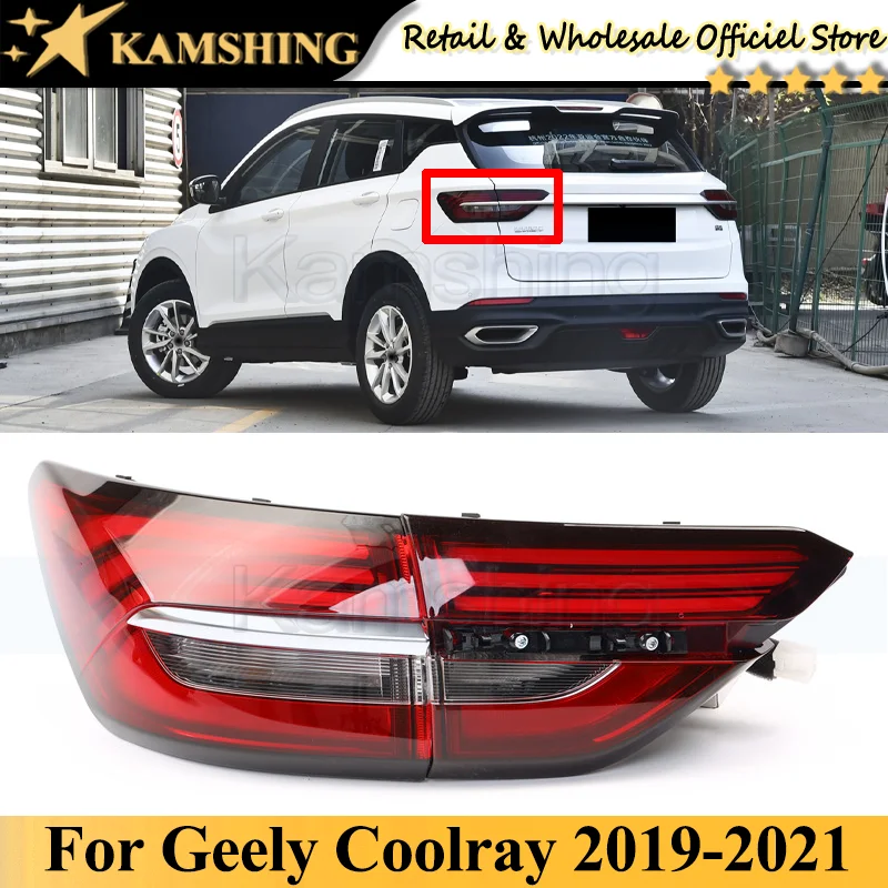 Kamshing-Outer-inner-For-Geely-Coolray-2019-2021-Rear-Bumper-Tail-light ...