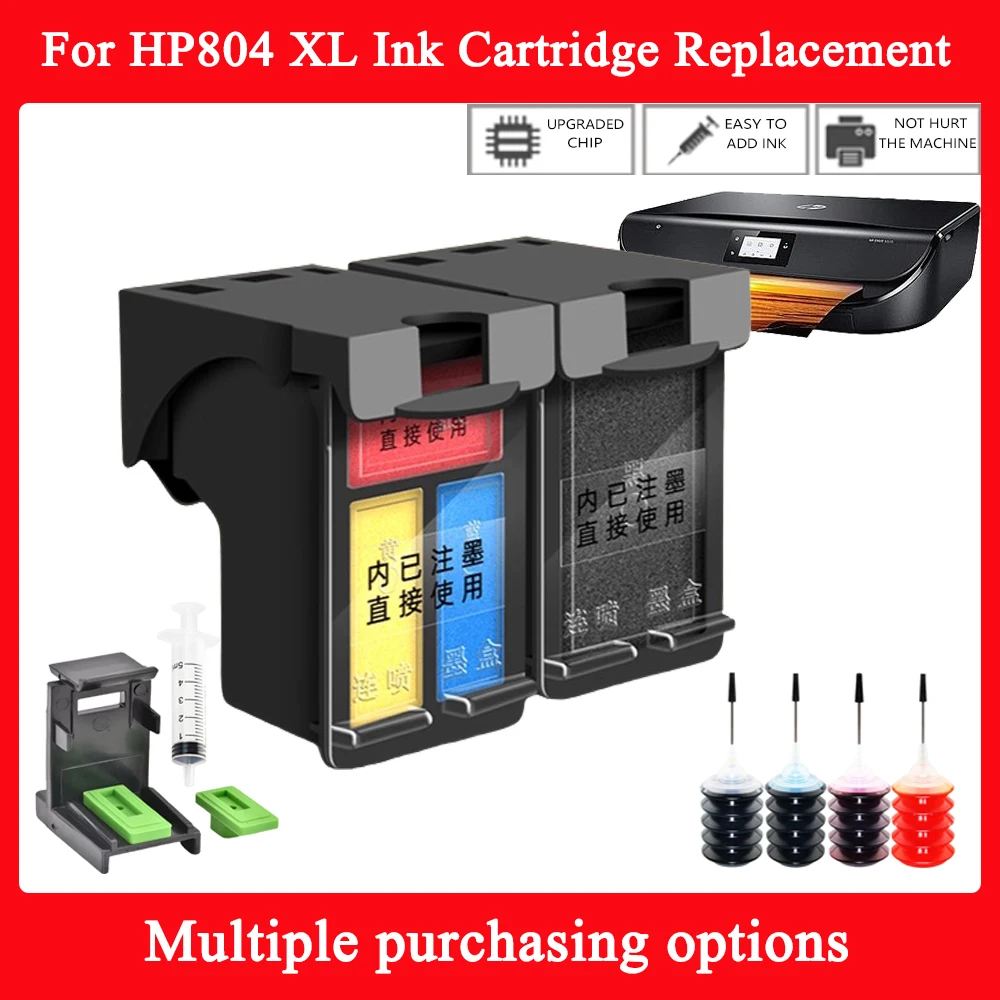 HP804 XLインクカートリッジ交換用、HP62 XL互換、HP Envy Photo 6220、6232、6234、6252、6255 ...