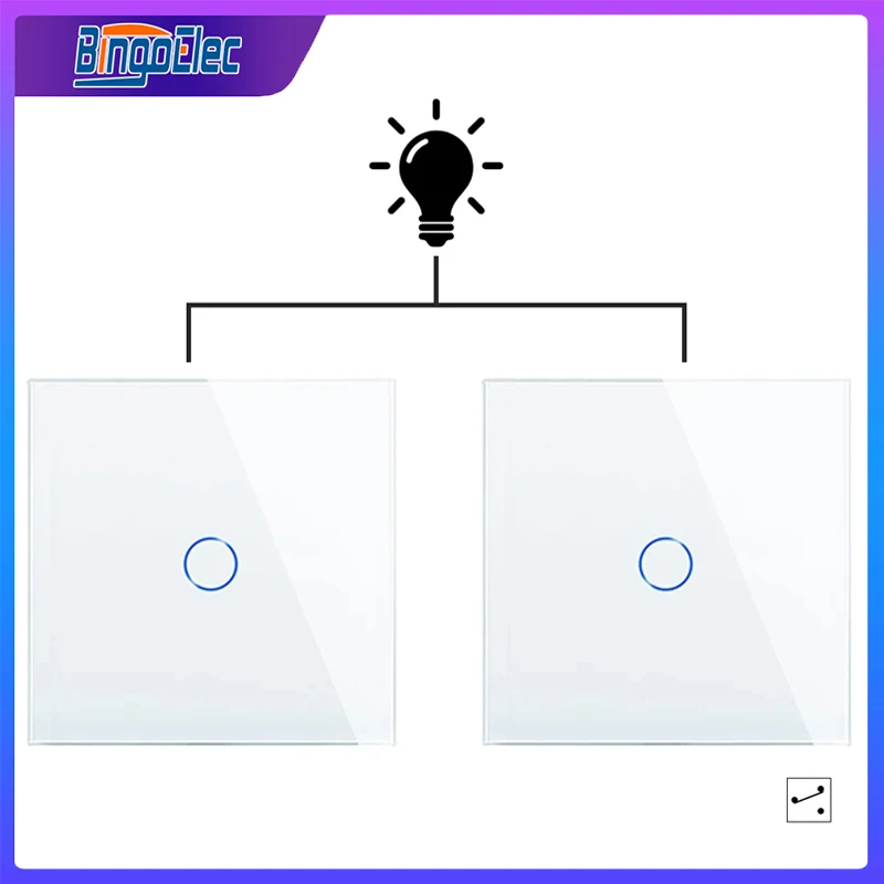 Bingoelec-Touch-2-Way-Intermediate-Stair-Switch-EU-Standard-Light-Touch ...
