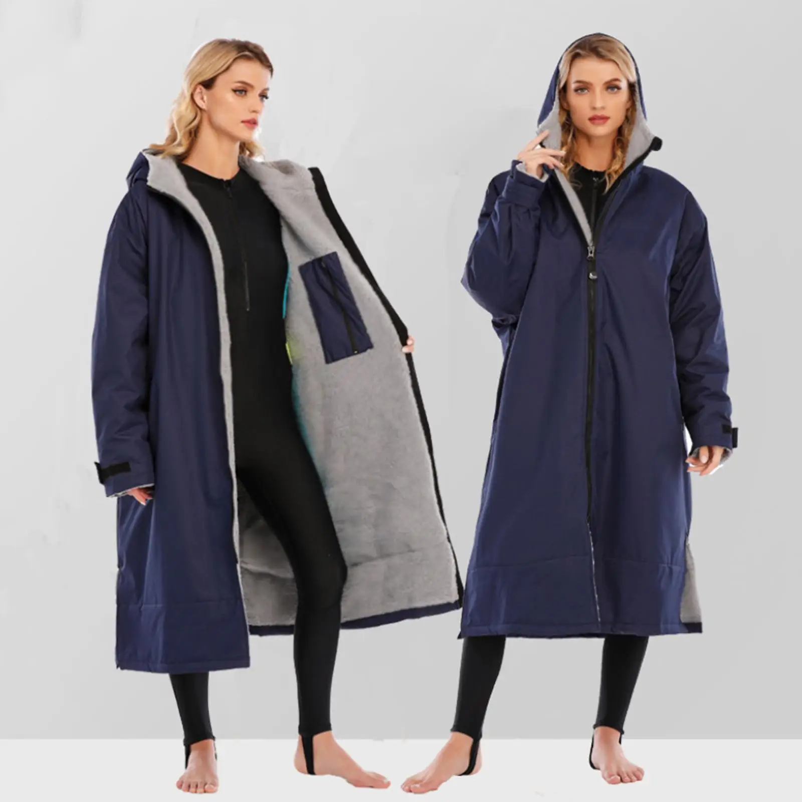 Waterproof Surf Changing Robe Adults Beach Change Robe Coat Windbreaker ...