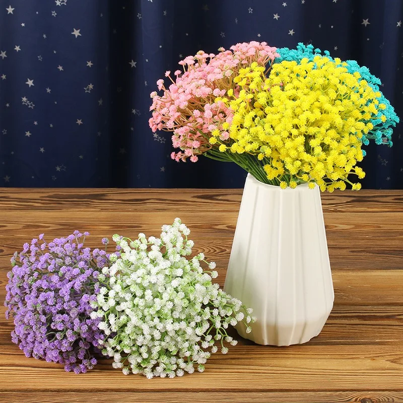 Simulated Flowers Starry Sky Fake Flowers Green Plants Diy Ornaments ...
