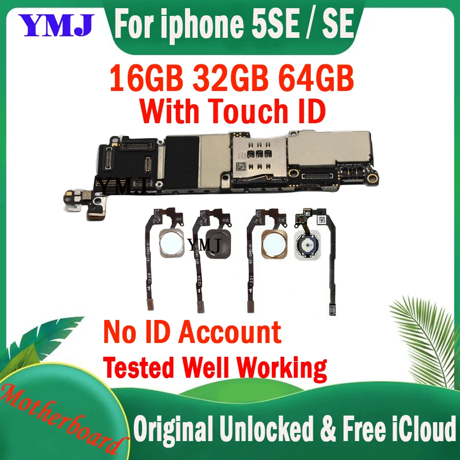 For iphone SE Motherboard 100% Original Tested Well for iphone 5SE ...