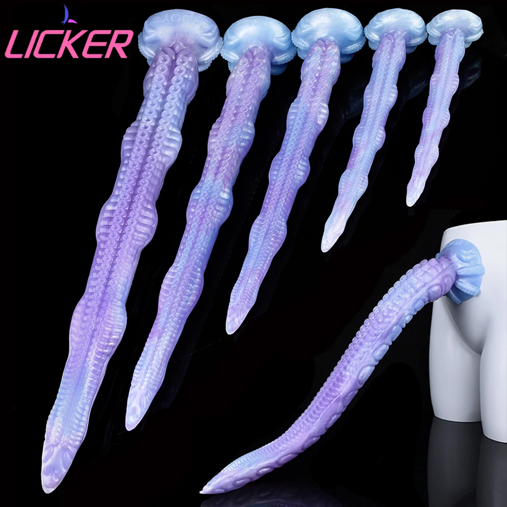 LICKER-Super-Long-Octopus-Dildo-Monster-Penis-Anal-Plug-Vagina-Stimulator-Dick-Butt-Expander-Sex ...