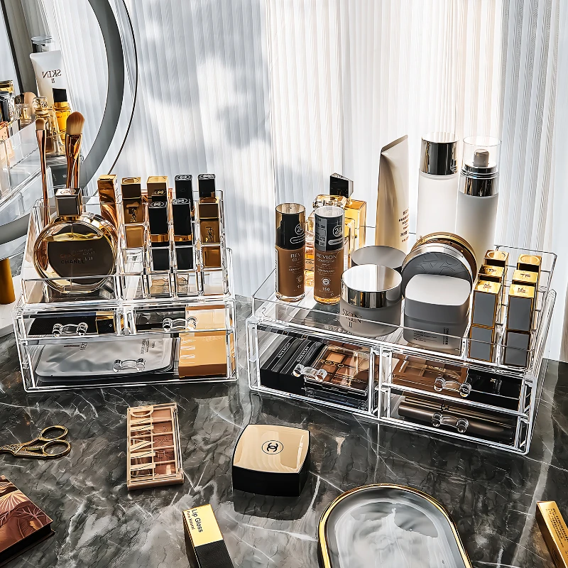 Makeup-Storage-Box-Acrylic-Cosmetic-Storage-Box-Clear-Stackable ...