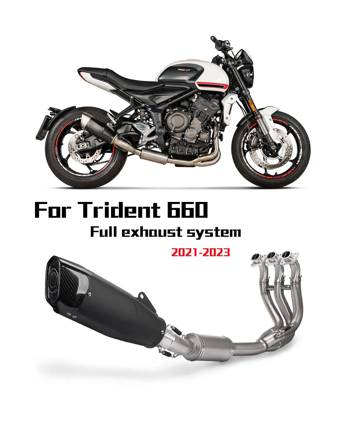 Motorcycle-Full-Exhaust-System-For-Trident-660-2023-Exhaust-Pipe-For ...