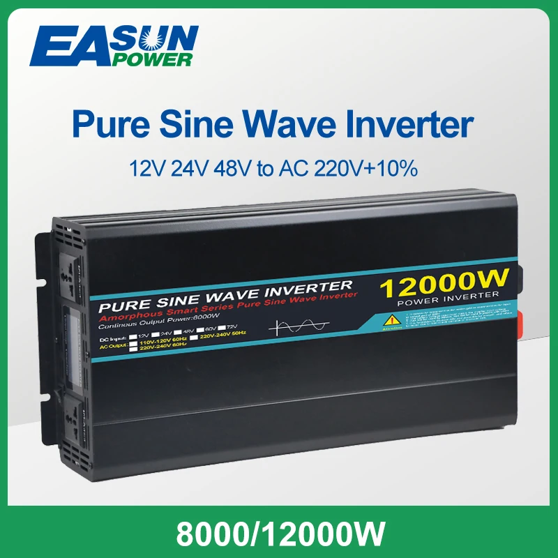 Inverter 12V 24V 48V To AC 220V 8000W 10000W 12000W Pure Sine Wave ...