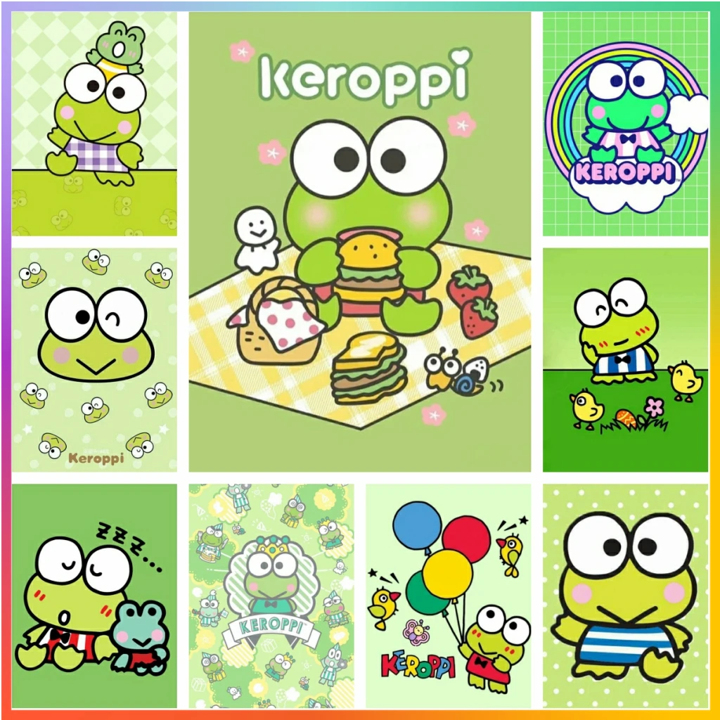 Keroppi-Cute-Cartoon-Sanrio-Anime-Big-Eyed-Frog-Diamond-Painting-Cross ...