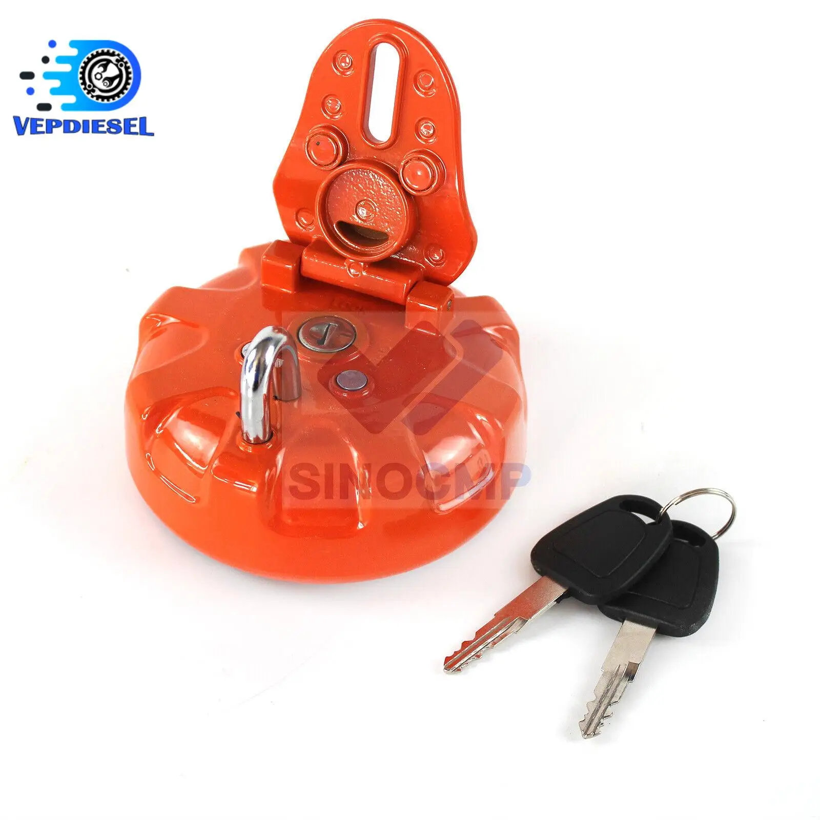 Fuel-Tank-Cap-Assembly-with-2-Keys-K1004166-for-Daewoo-Doosan-DH300 ...