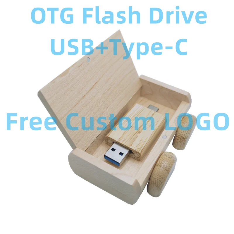 Free Custom Studio LOGO Wooden Oval OTG 2 IN 1Flash Drive USB Interface ...